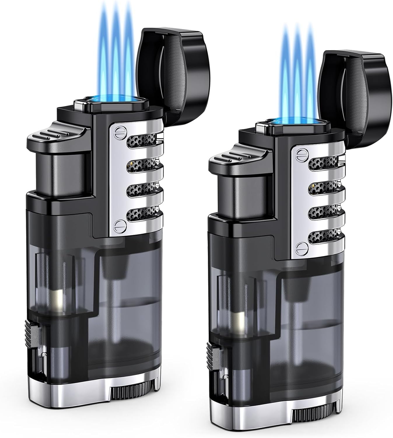 Torch Lighter Butane Refillable Triple Jet Flame Lighters, Windproof ...