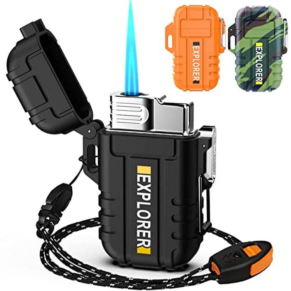 Torch Lighter, Refillable Butane Lighter with Lock, Windproof and ...