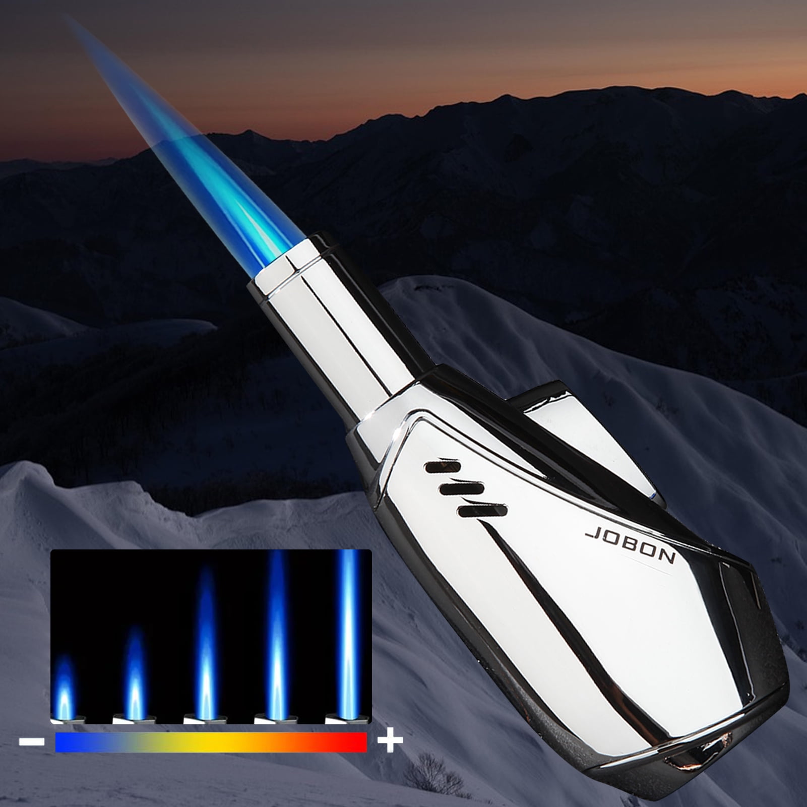 Torch Lighter Refillable Jet Flame Lighter, Portable Adjustable Flame ...