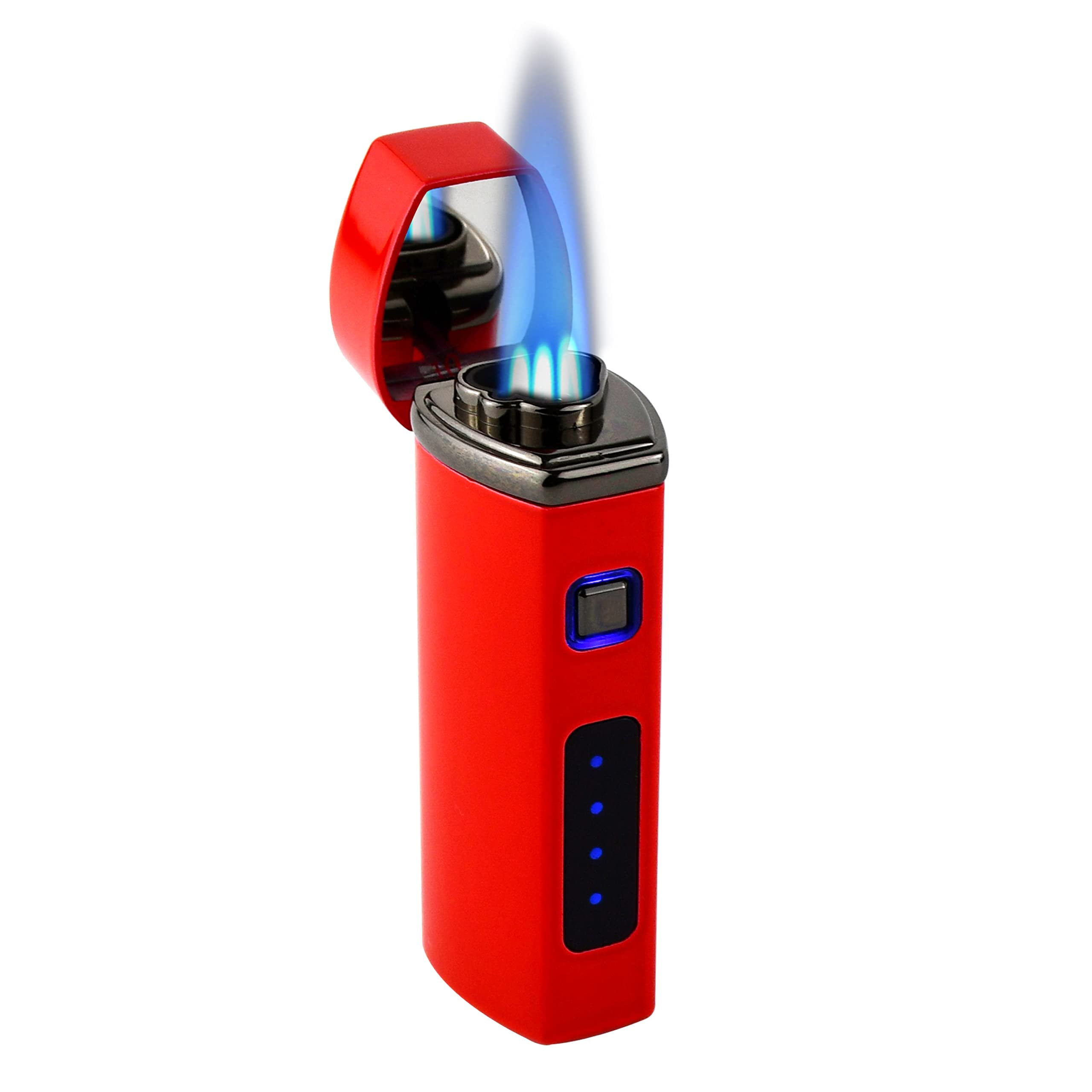 Torch Lighter Triple Jet Flame, Refillable Butane Electronic Ignition ...