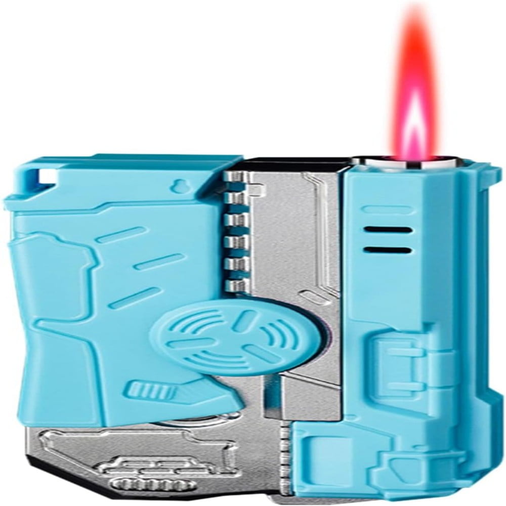 Torch Lighter, Windproof Adjustable Red Jet Flame Lighter, Foldable ...