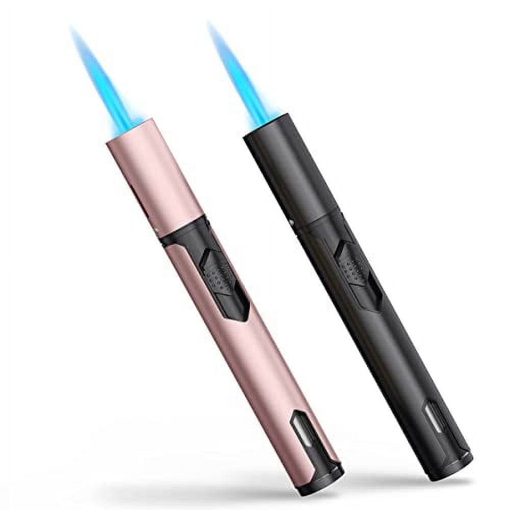 Torch Lighters, 2 Pack, Butane Lighters, Multipurpose Windproof Butane Refillable Gas Torch ...