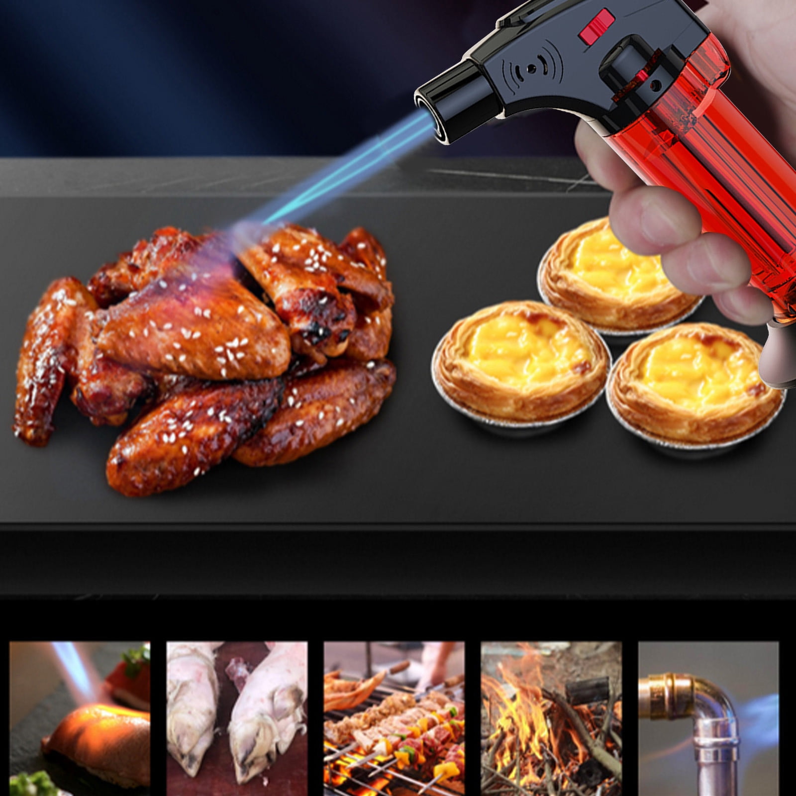 Torch Lighters Butane Refillable,Kitchen Butane Blow Torch Lighter for ...