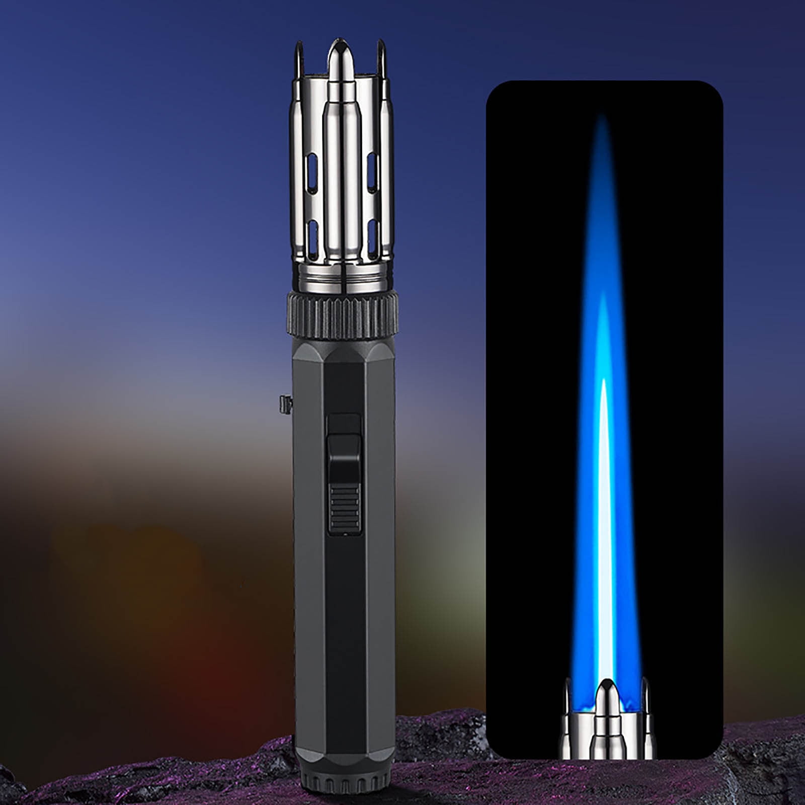 Torch Lighters, Candle Lighter, Butane Lighter, Windproof Adjustable Jet Flame Butane Refillable ...