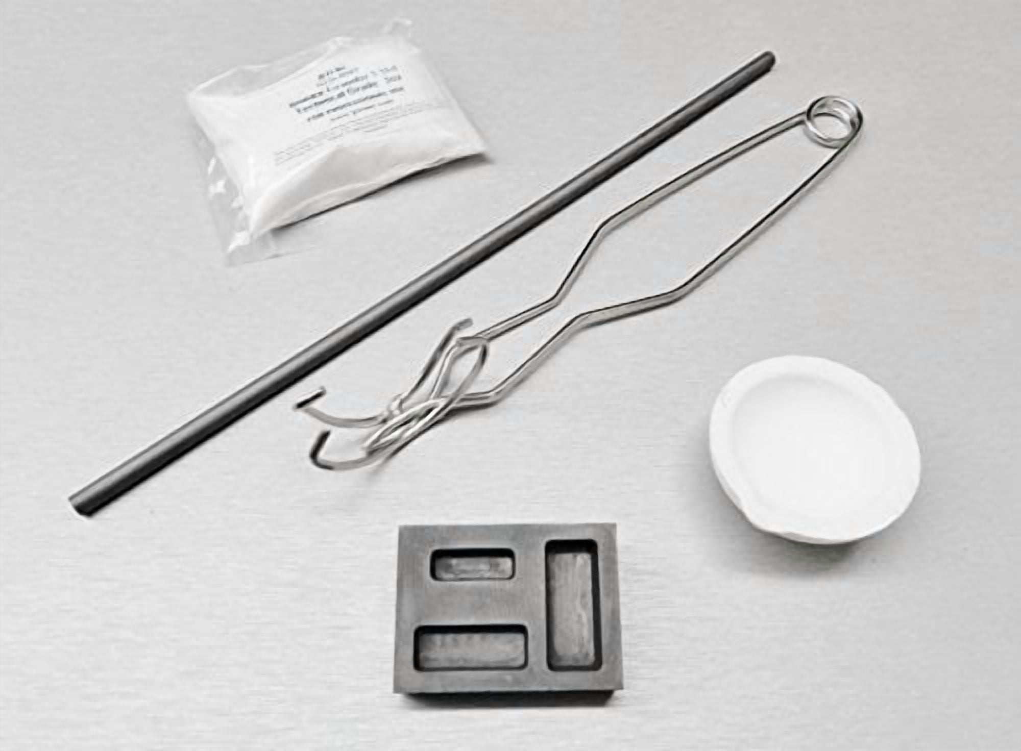 Torch Melting KIT Gold & Silver Set Crucible Borax Tong Rod Graphite ...