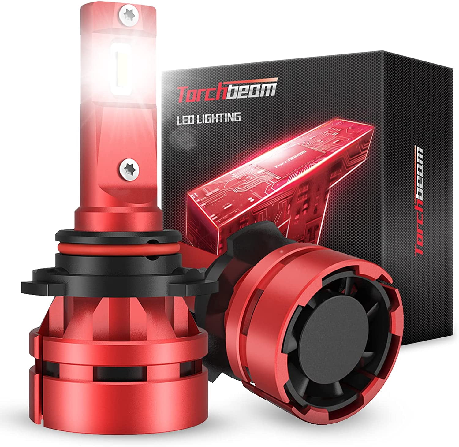 Torchbeam 9005/HB3 LED Bulbs, 12000LM 400% Brightness, 6500K Cool White ...