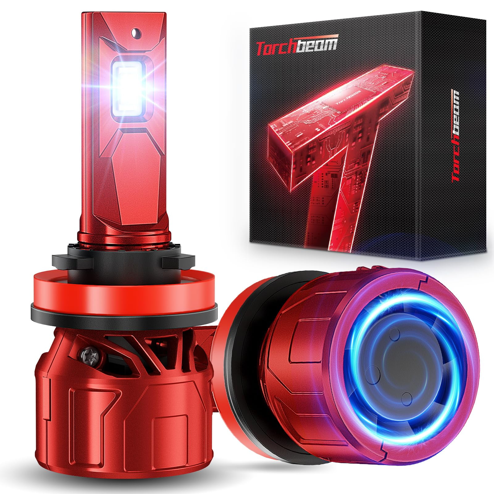 Torchbeam H11/H8/H9 Fog Lights, SSF20 36000LM H11 Bulbs with 360 ...