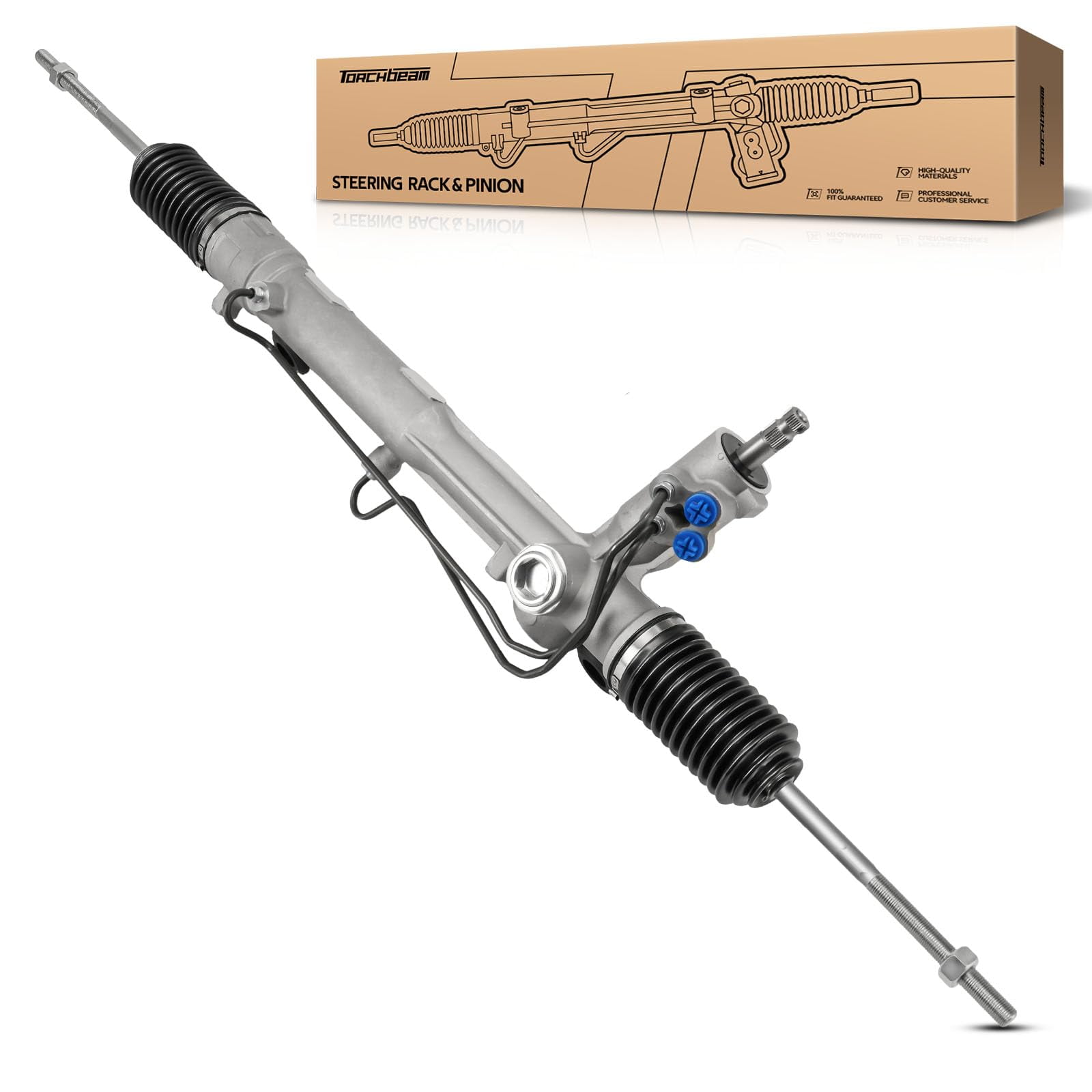 Torchbeam Hydraulic Power Steering Rack and Pinion for Mustang 80-93 ...