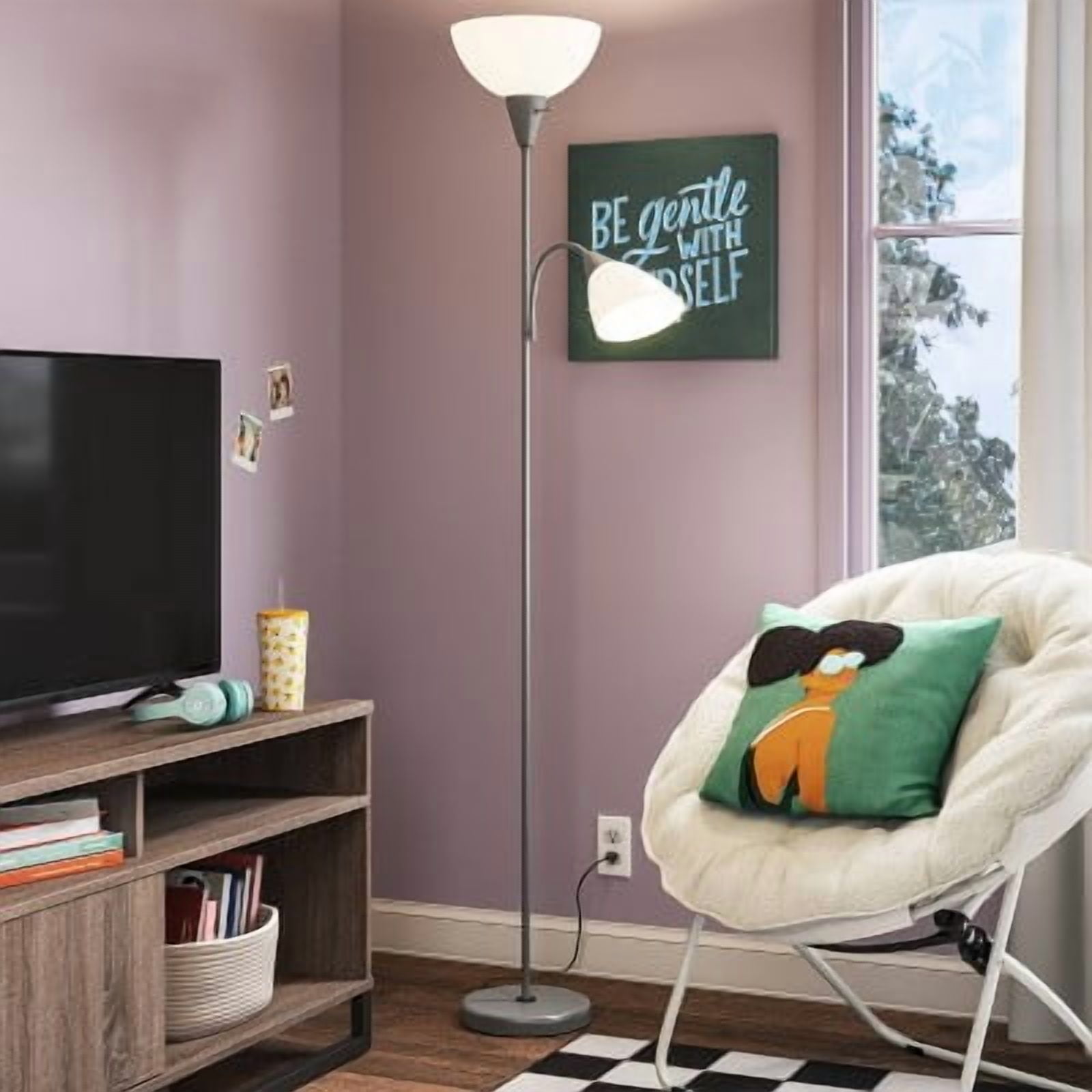 Torchiere with Task Light Floor Lamp - Walmart.com