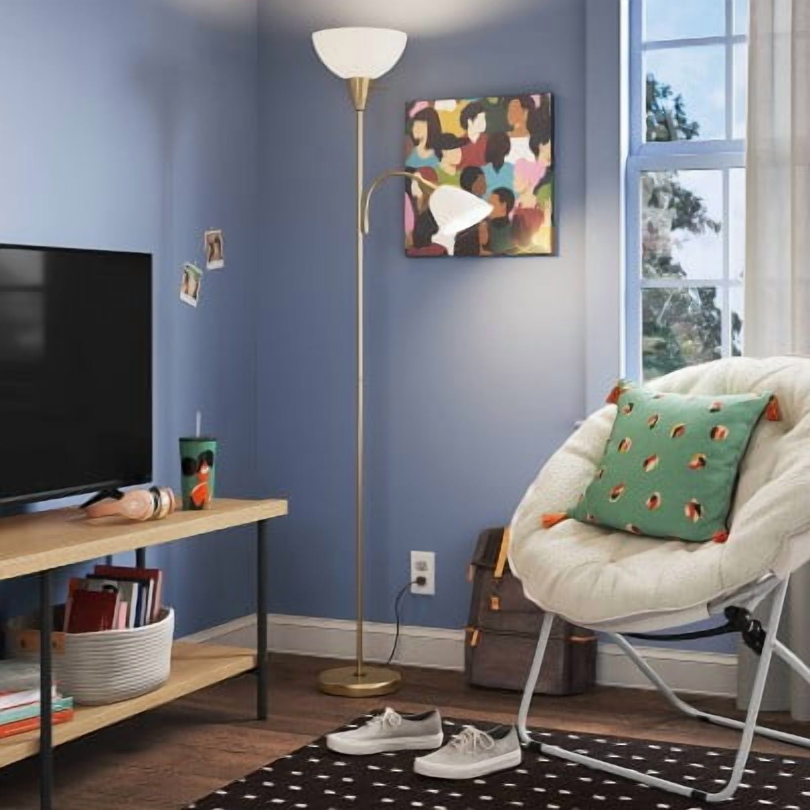 Torchiere with Task Light Floor Lamp - Walmart.com