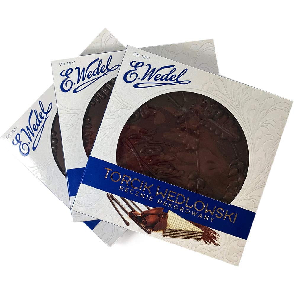 Torcik Wedlowski, Polish Wafer Cake with Dark Chocolate by Wedel (Pack ...
