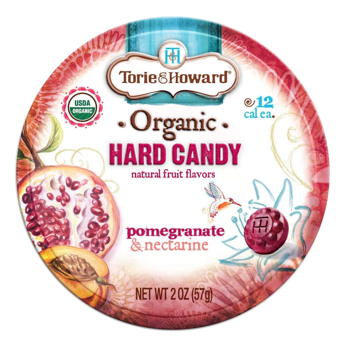 Torie & Howard Organic Hard Candy Pomegranate & Nectarine -- 2 oz Pack ...