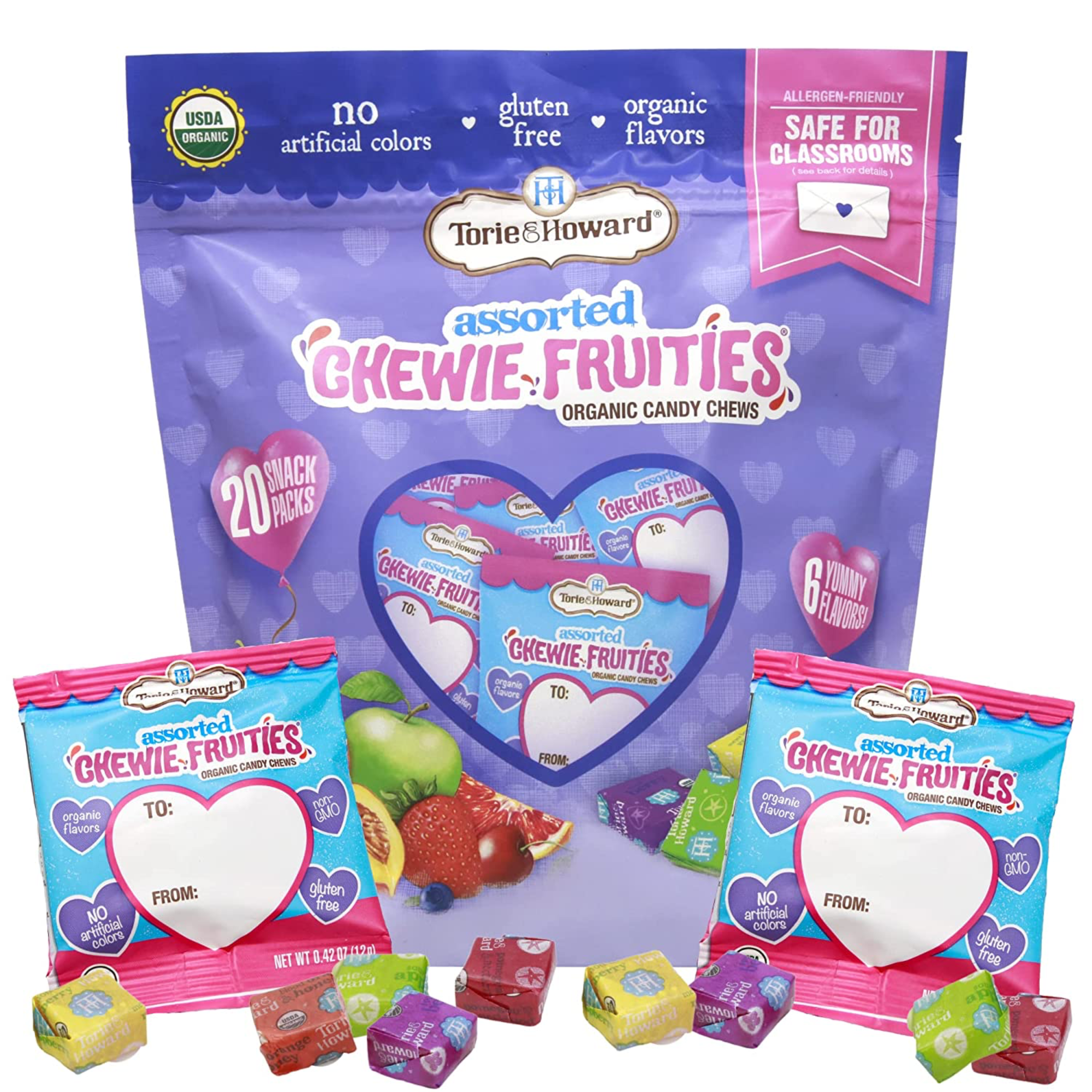Torie & Howard, Vegan Candy Valentine’s Snack Packs - Organic Assorted ...