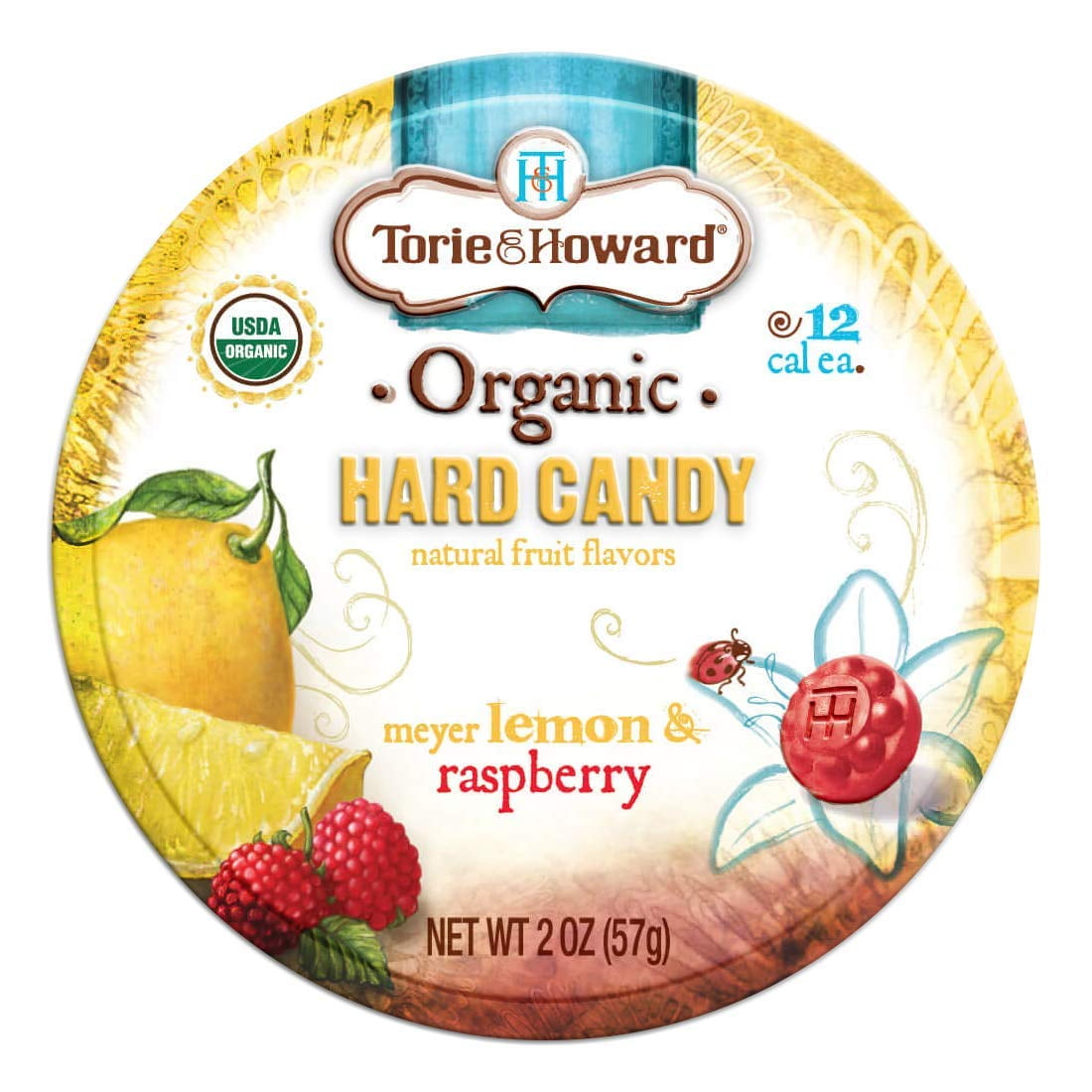 Torie and Howard Organic ESF27 Hard Candy Lemon and Raspberry, 2 Ounce ...