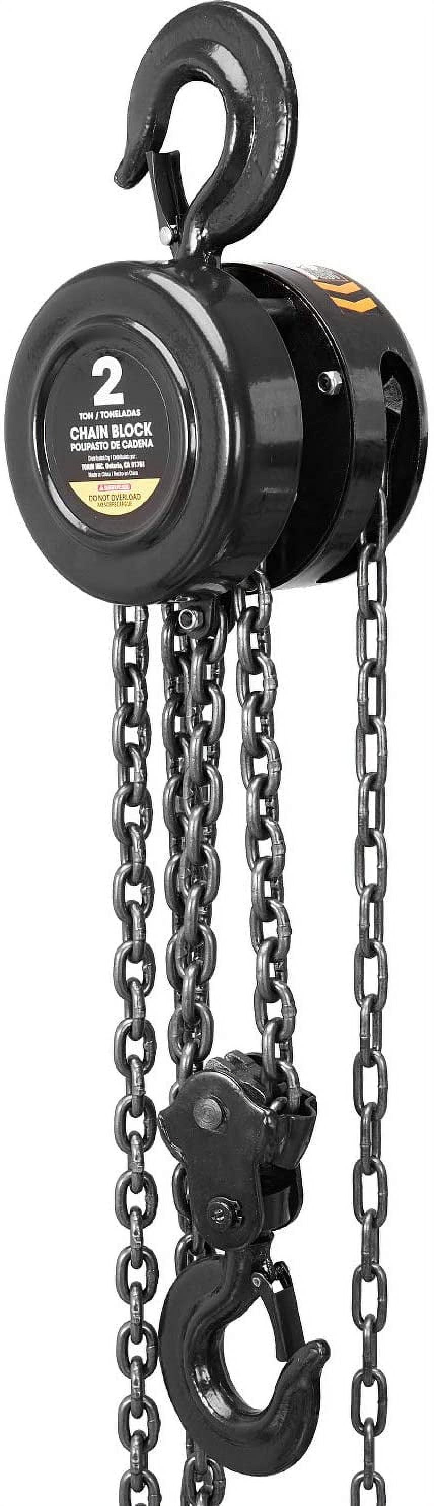 Torin 2 Ton Manual Hand Lift Steel Chain Block Hoist with 2 Hooks,4,000 ...