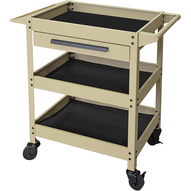 Torin 3 Layers Utility Cart:Multifunction Rolling/Service Steel Tool ...