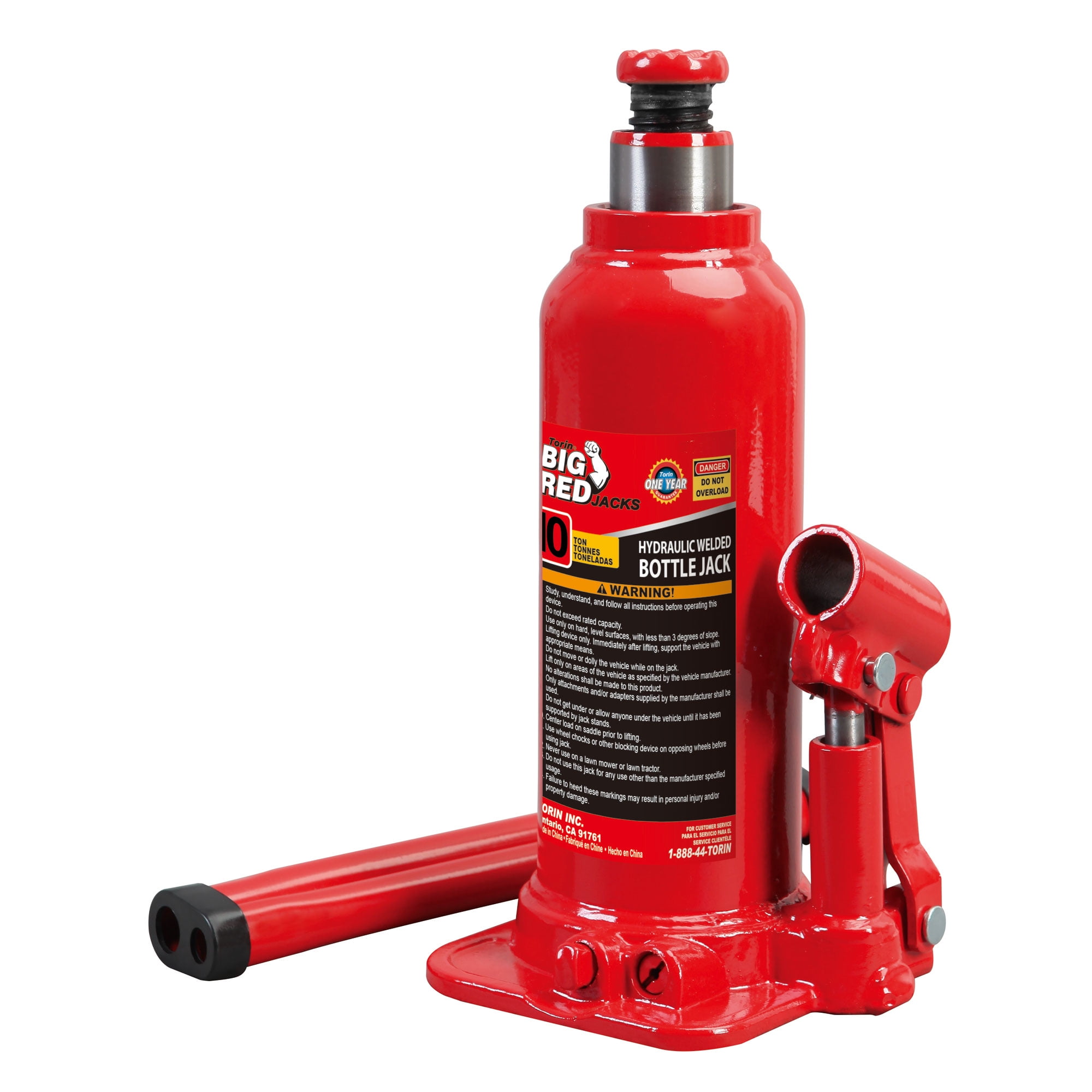 Torin Big Red Hydraulic Welded Auto Mechanic Bottle Jack Stands, Red ...