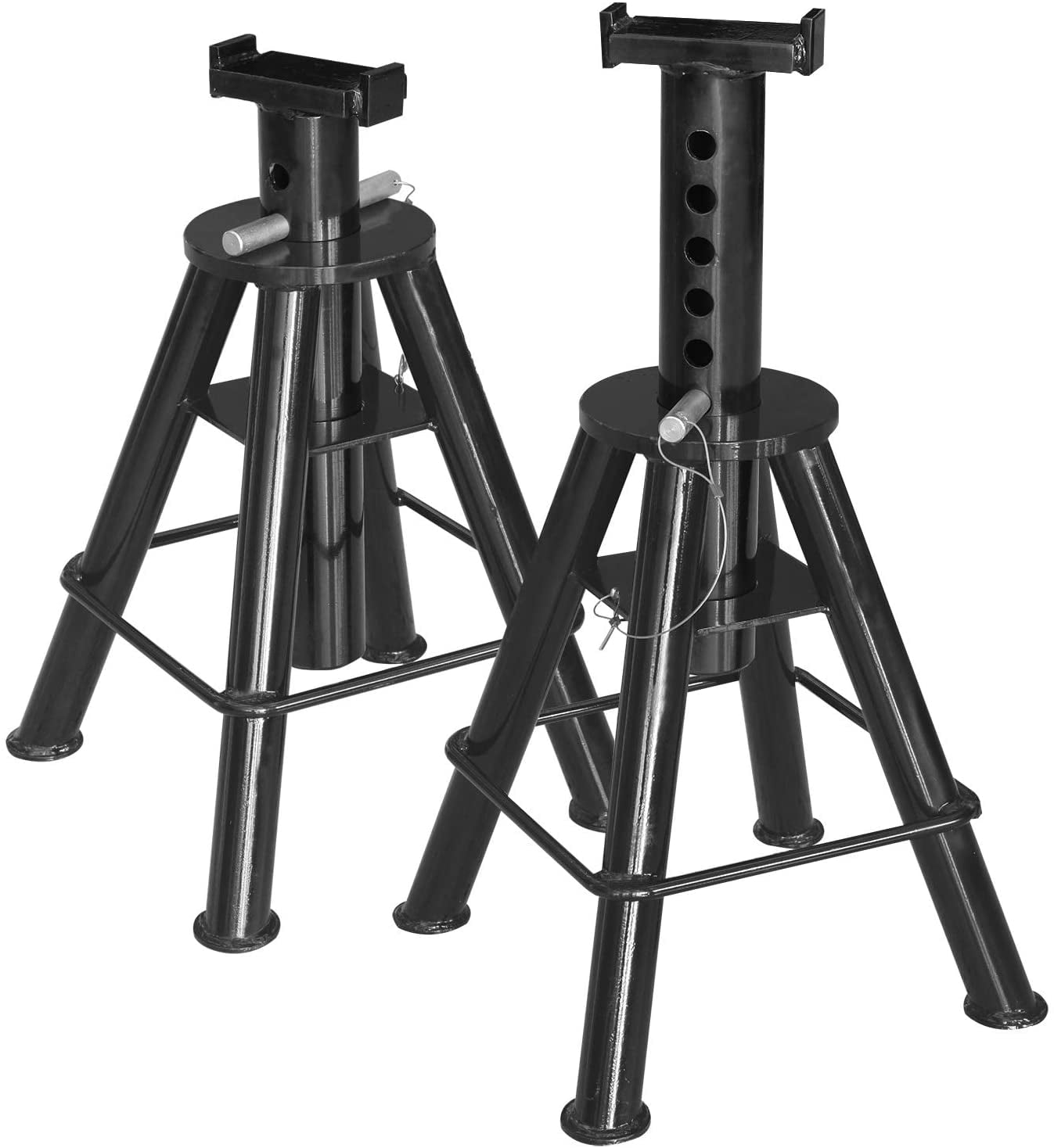 Torin 10 Ton (20,000 lb) Capacity Heavy Duty Steel Jack Stands, Medium ...