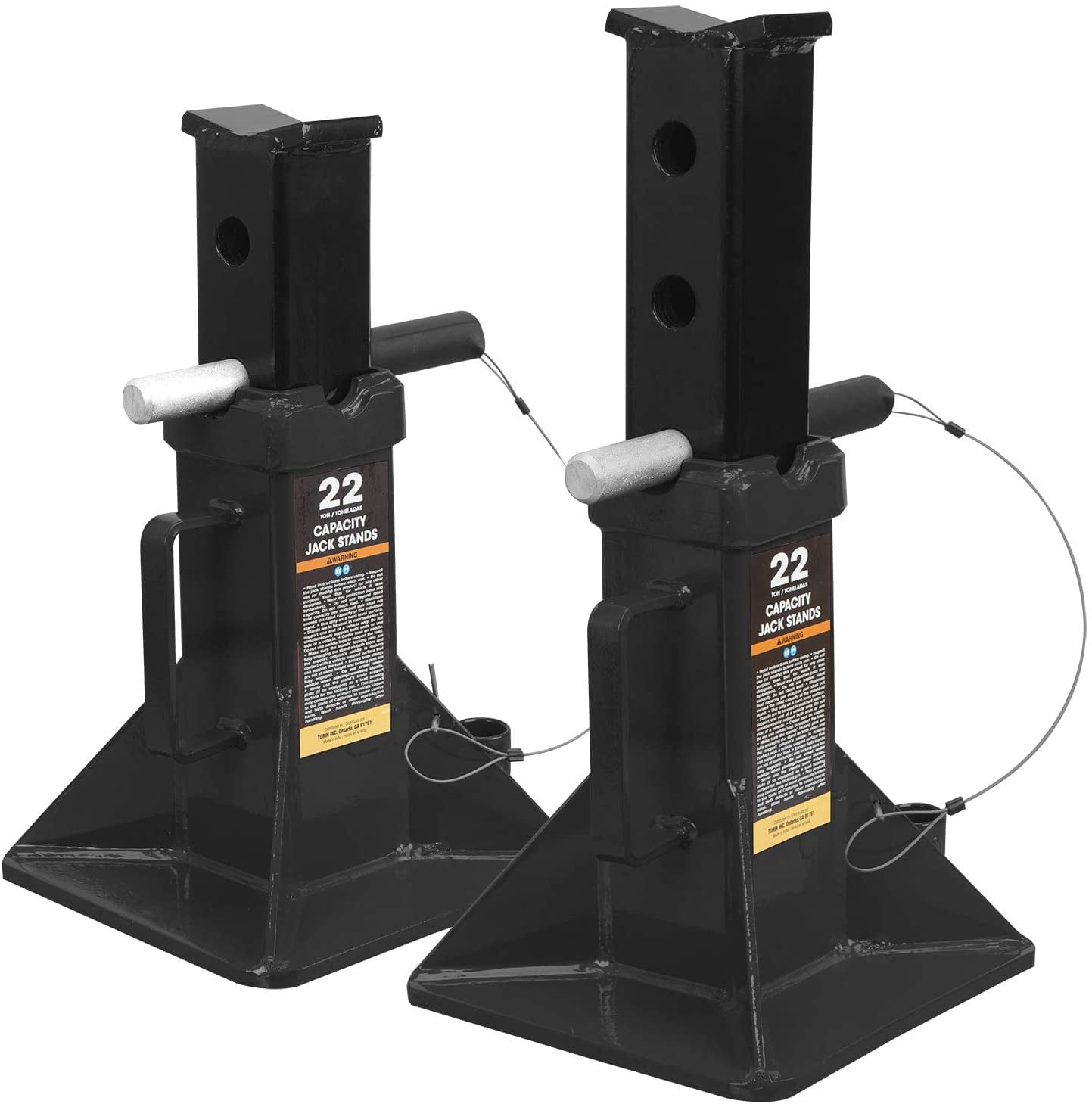 Torin Jacks T80072 22-Ton Jack Stands, Pair, Black - Walmart.com