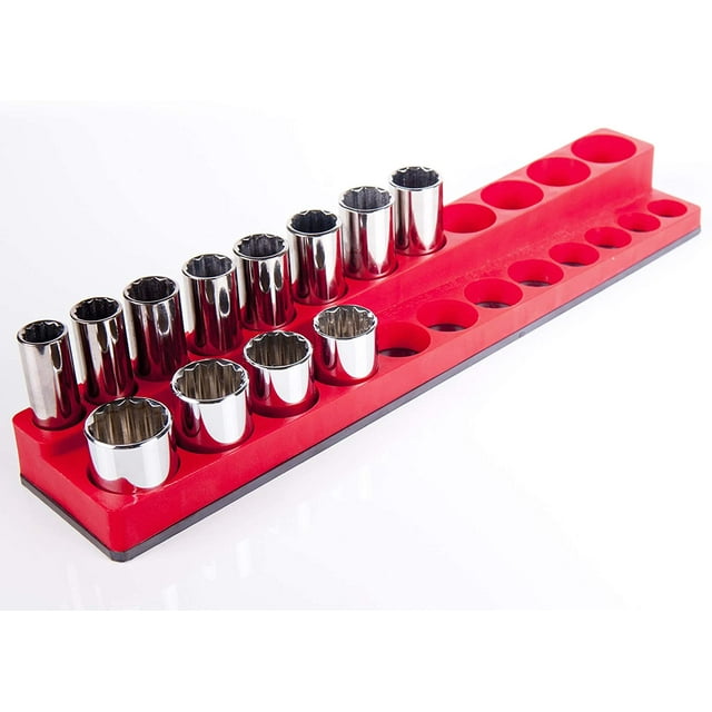 Torin Jacks Tool Organizer: Magnetic Socket Rack, 3/8' Drive Sockets ...