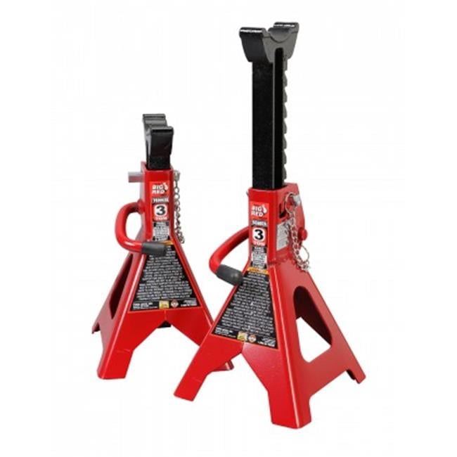 Torin Shop Equipment Double Locking Steel Jack Stands - 3 Ton Capacity ...