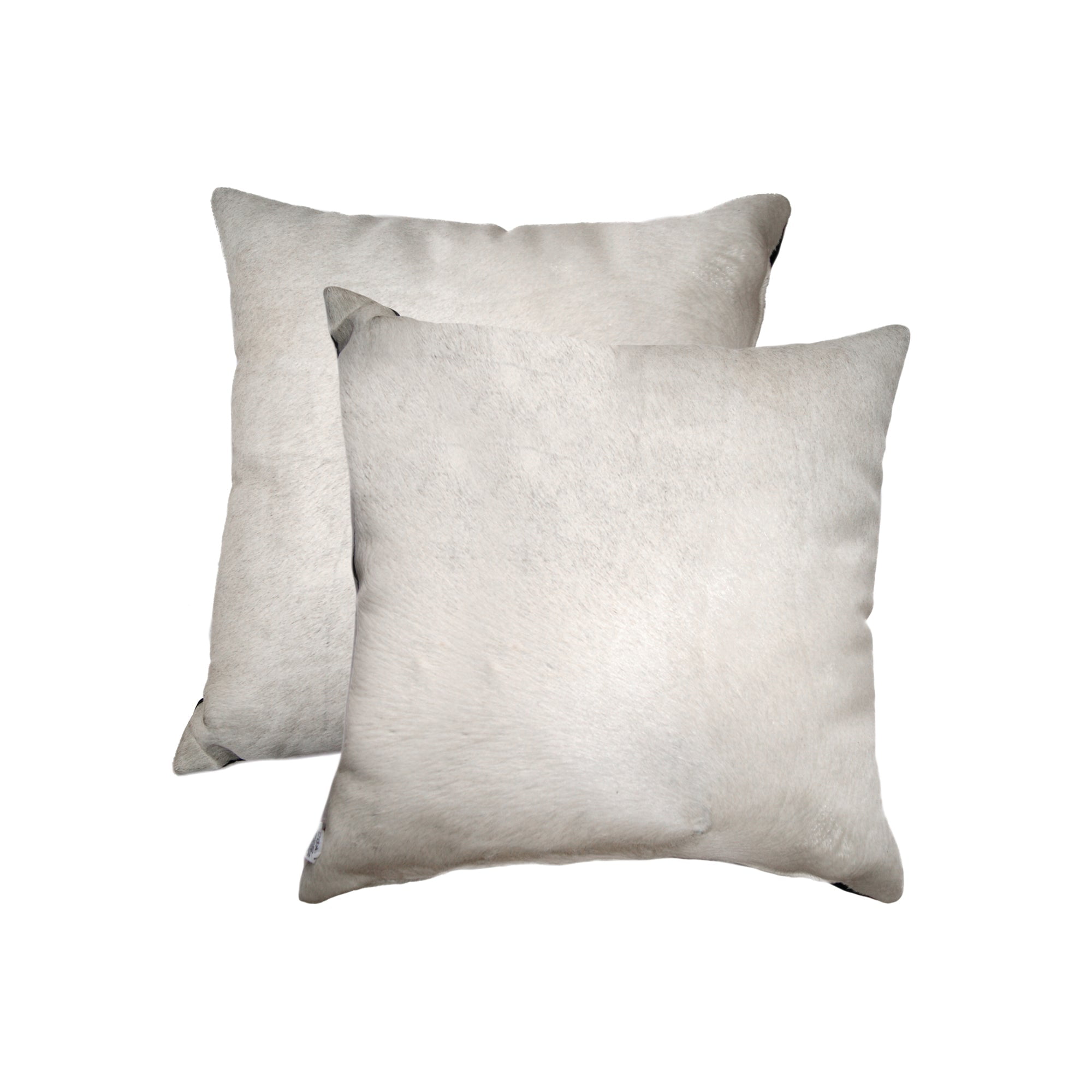 Natural Torino Geneva Cowhide Pillow | 2-Pack | Off-white | 18"x18 ...