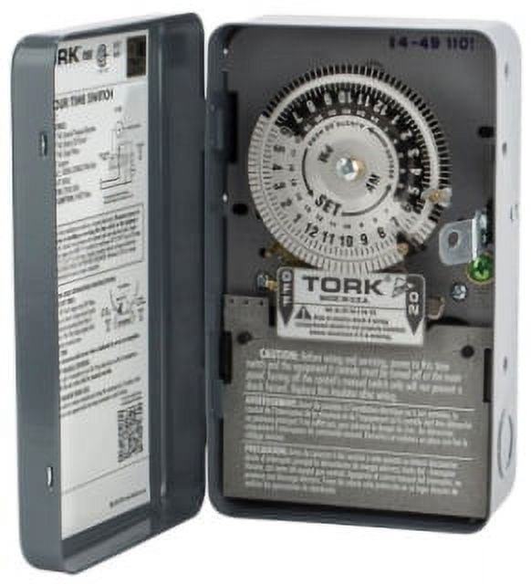 Tork 1101 Time Switch, Indoor Steel Case, 24 hours Dial - Walmart.com
