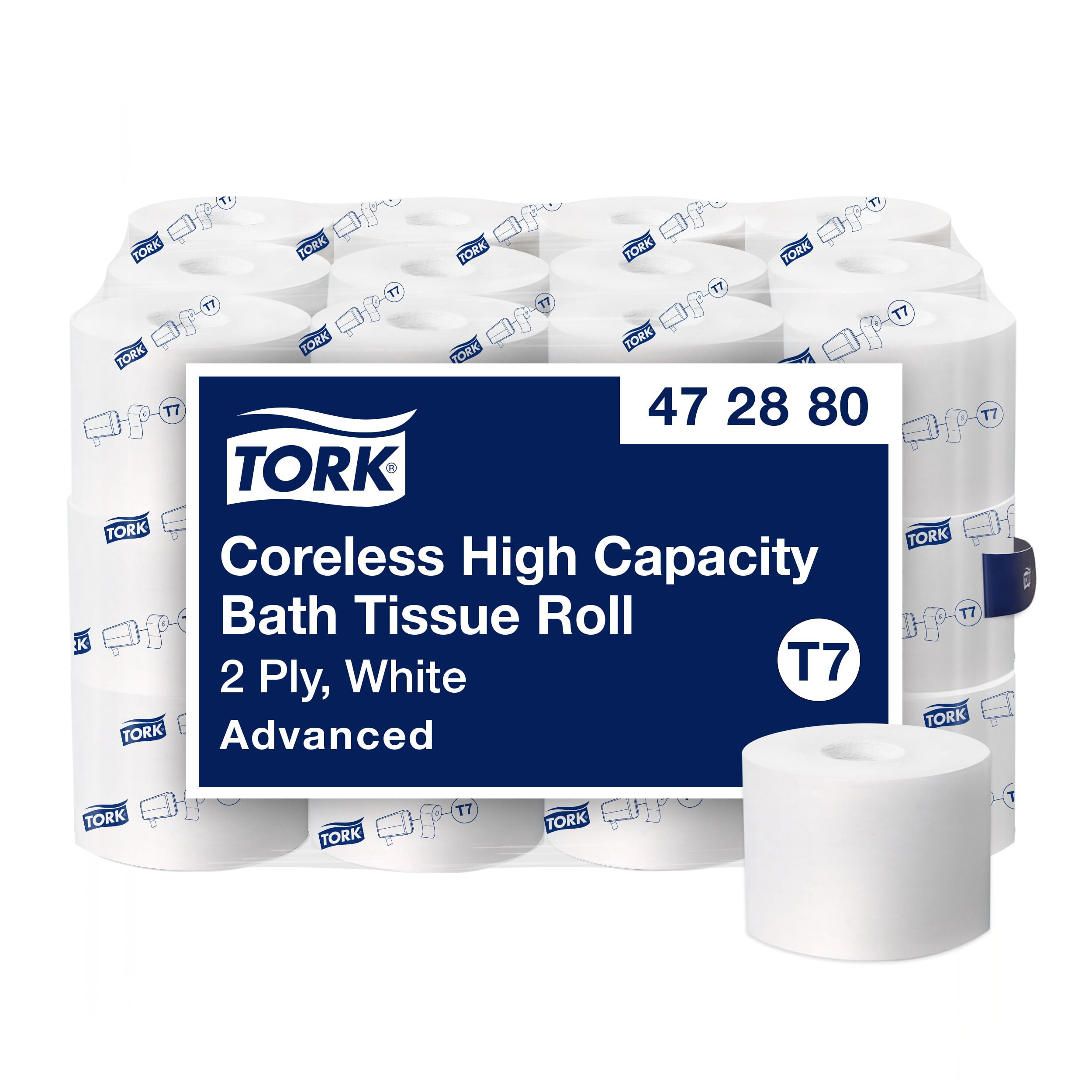 Tork Coreless High-Capacity Industrial Bathroom Tissue, White T7 Toilet Paper Roll - Walmart.com