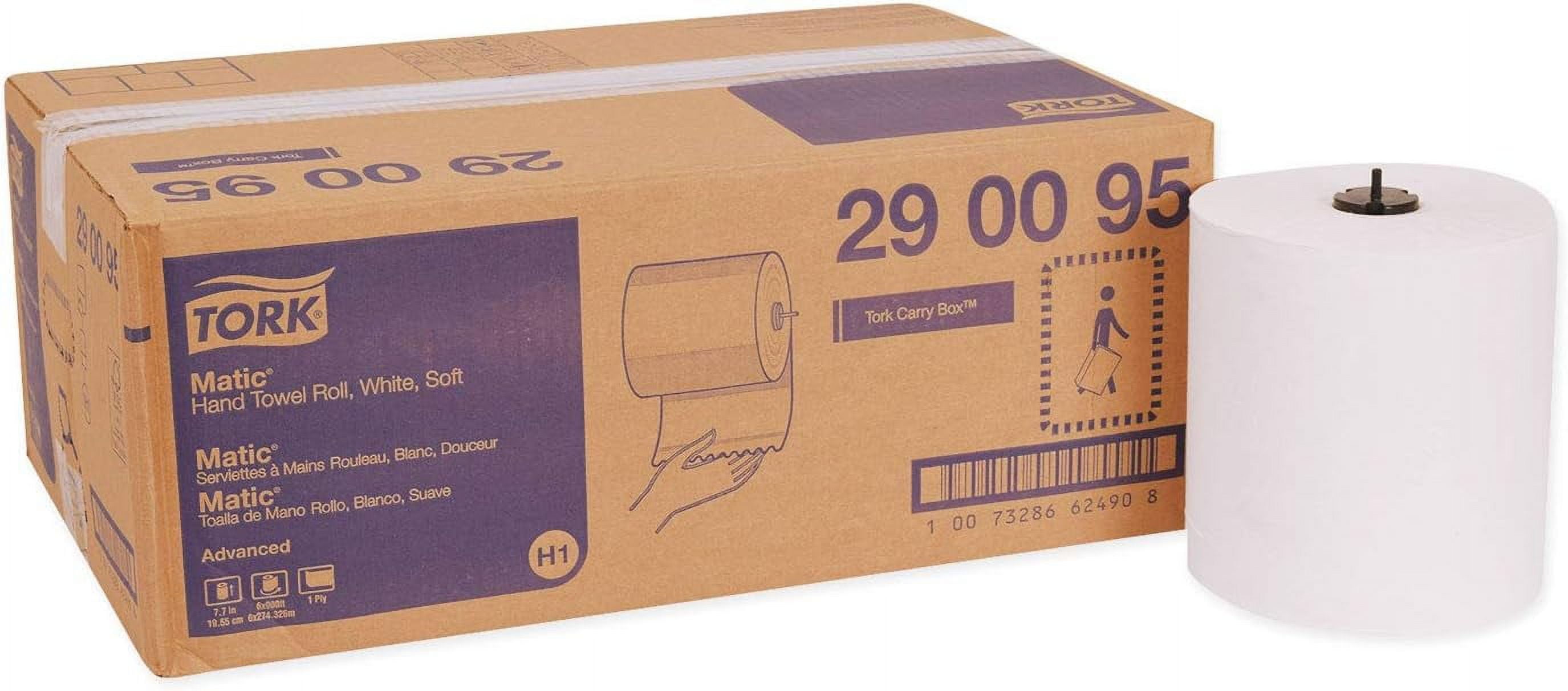 Tork Matic Soft Hand Towel Roll, White, Advanced, H1, Long-Lasting ...