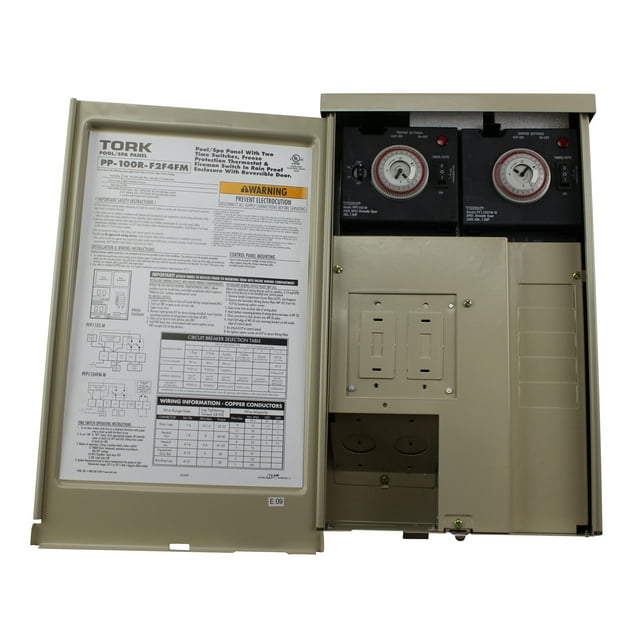 Tork 100A Pool Spa Control Panel with Freeze Protection & Two 24-Hr ...