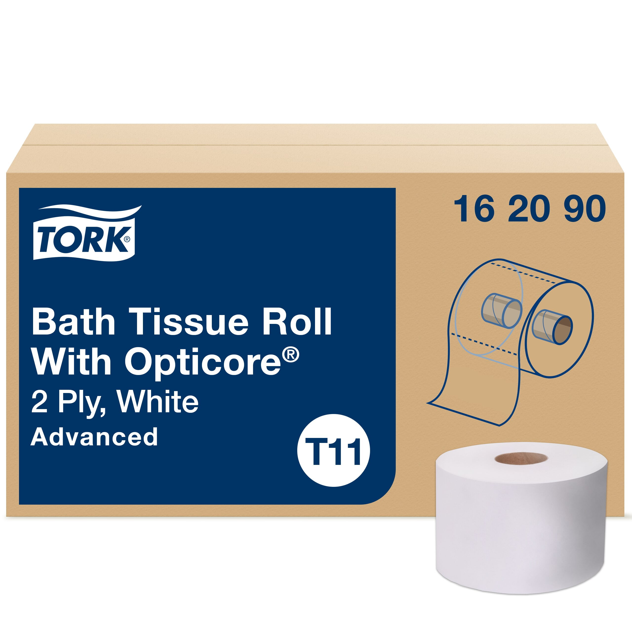 Tork OptiCore® Double Layer Office Tissue, Mid-size Bathroom Toilet ...