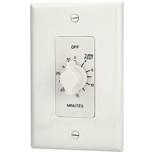 Tork Spring-Wound Timer, White, 125V AC A530MW - Walmart Business Supplies