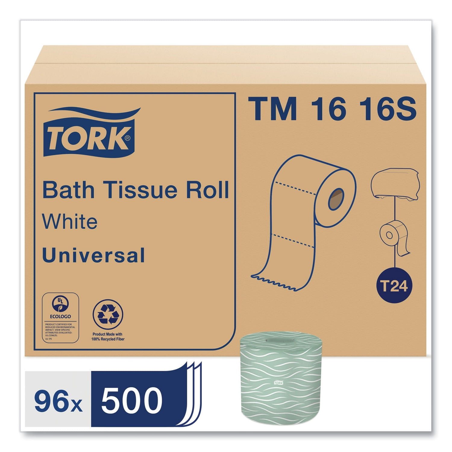 Tork Universal Bath Tissue, Septic Safe, 2-Ply, White, 500 Sheets/Roll ...