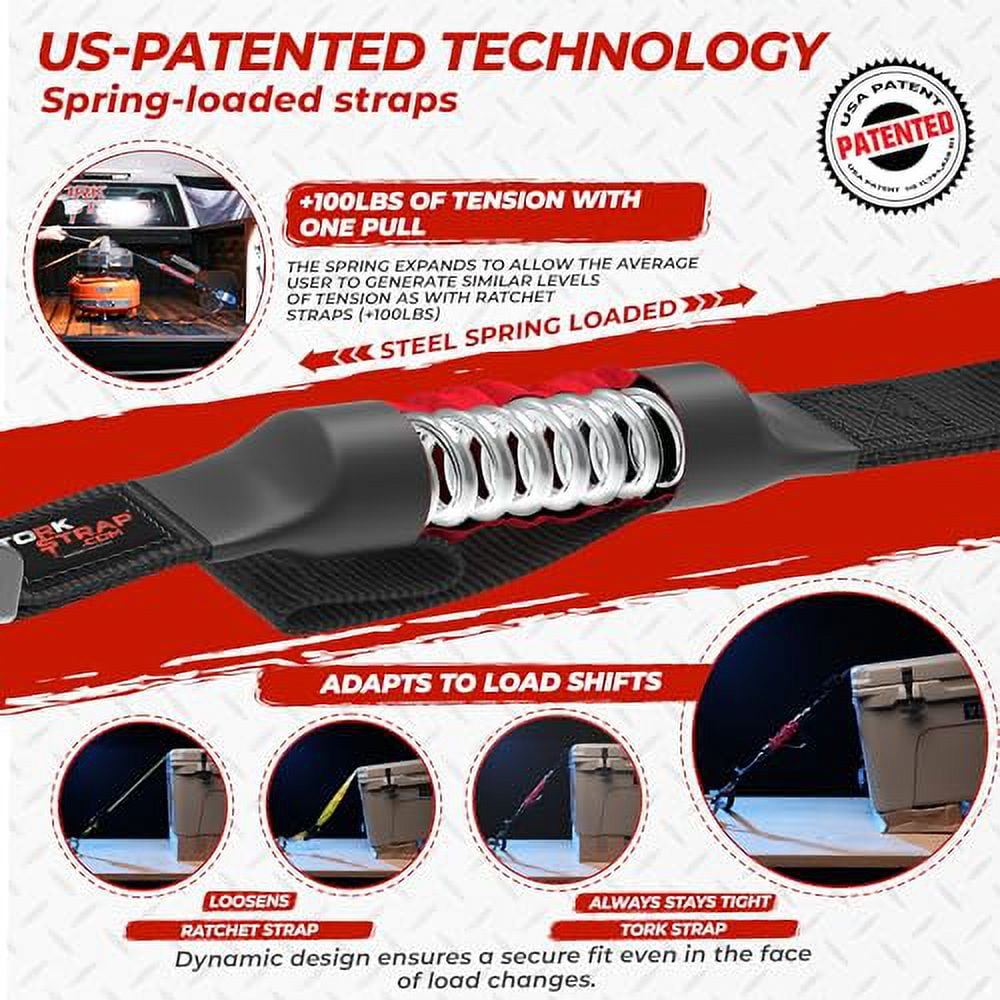 TorkStrap M500 | 14' x 1'' Self Tensioning Tie Down Straps ...