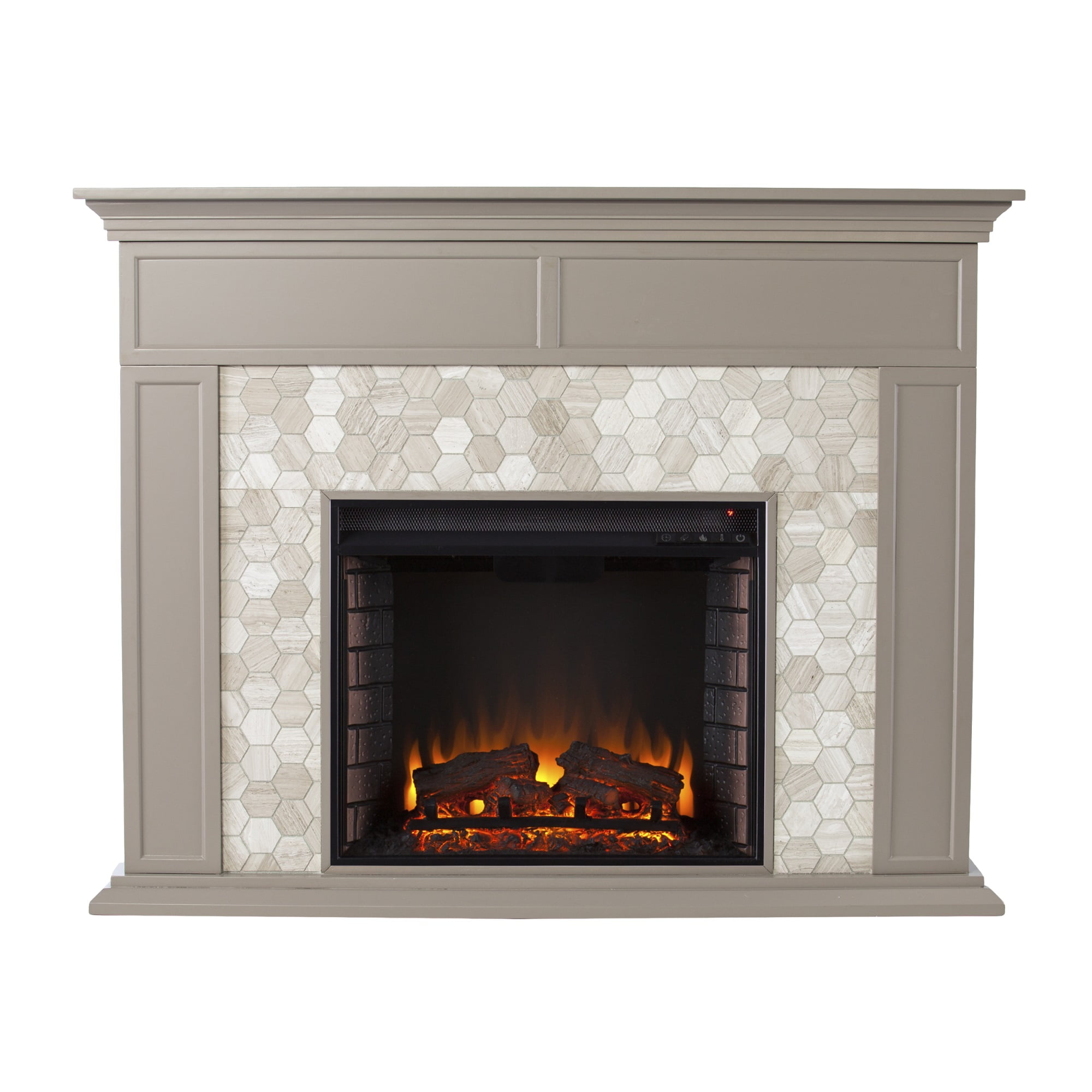 Torlington Marble Tiled Electric Fireplace - Walmart.com