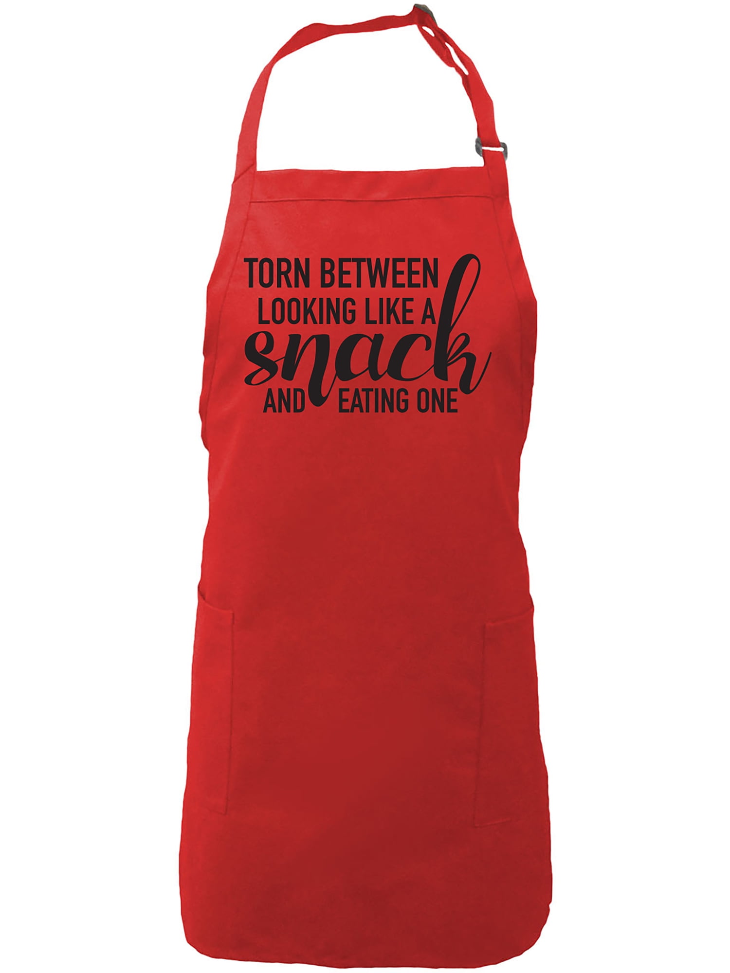 Torn Between Looking Like A Snack Apron with 2 patch pockets - Walmart.com