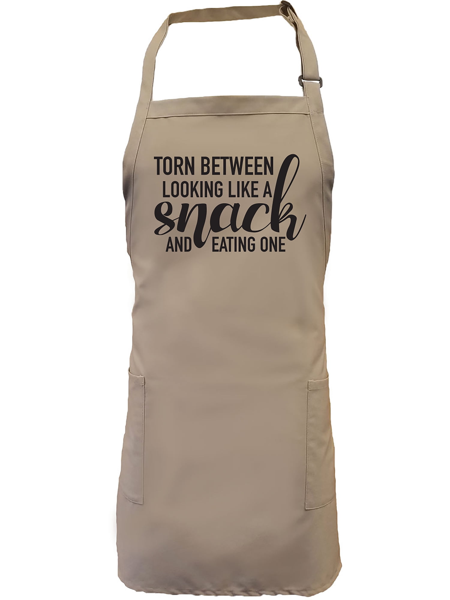 Torn Between Looking Like A Snack Apron with 2 patch pockets - Walmart.com
