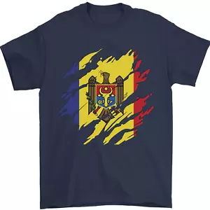 Torn Moldova Flag Moldovan Day Football Mens 100% Cotton- - Walmart.com