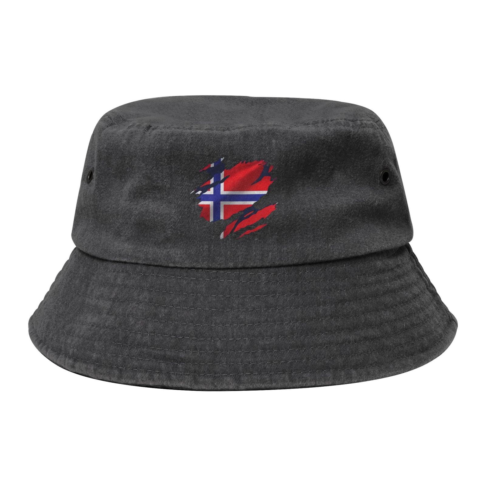 Torn Norway Flag Bucket Hat Sun Hat Men Summer Travel Beach Hat ...