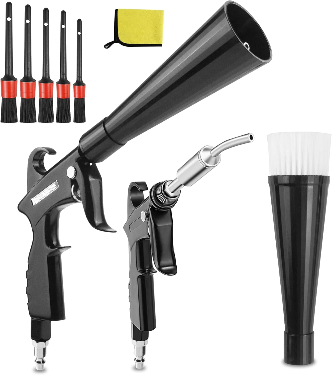 Tornado Air Cleaning Gun with Rubber Guard and Brass Adjustable Air Flow Nozzle Air Gun for ...