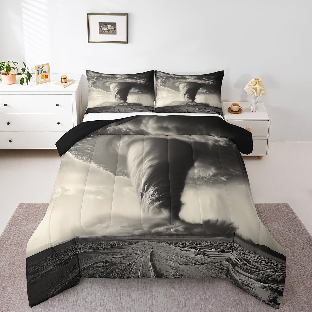 Tornado Bedding Set King,Natural Disaster Comforter Set All Season ...