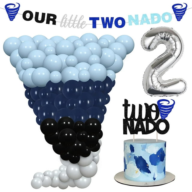 Tornado 2nd Birthday Party Supplies for Boys: Decorations, Banner and ...