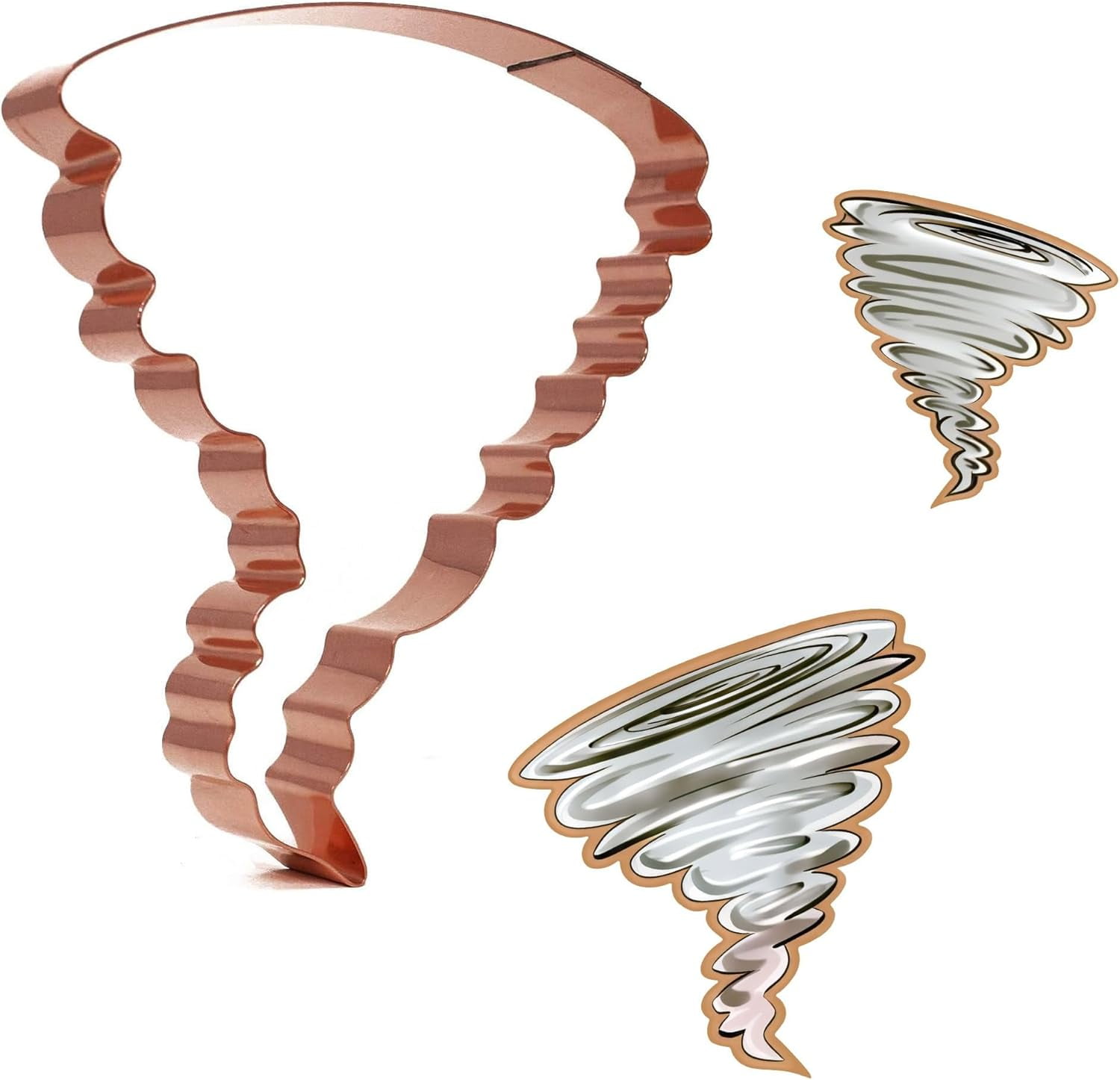 Tornado Cyclone Cookie Cutter 5" Copper Handmade in the USA for Storm ...