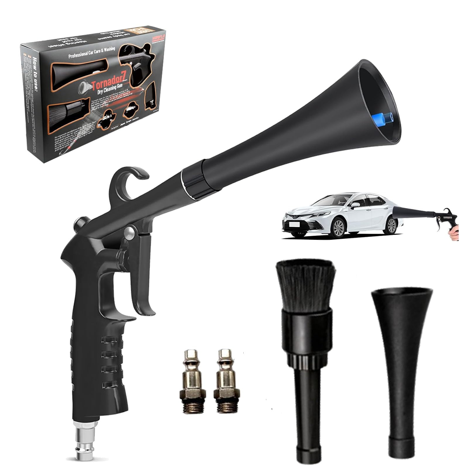 Tornado Dry Cleaning Gun, Detailing Car Cleaning Gun, Air Nozzle Blow ...