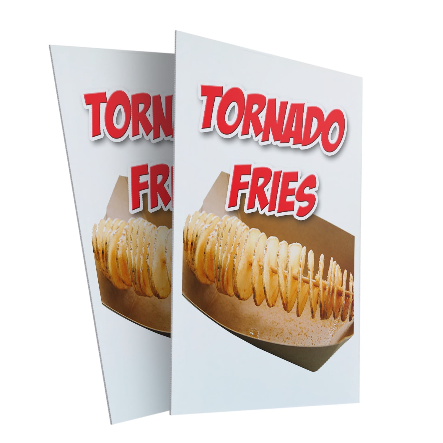 Tornado Fries (2-PACK) 24" x 36" Plastic Signs | Sign Insert 4mm ...