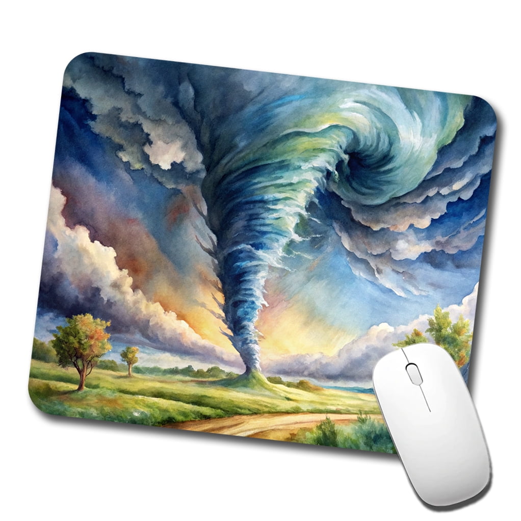 Tornado Twister Watercolor Mouse Pad Low Profile Gaming Mat - Walmart.com