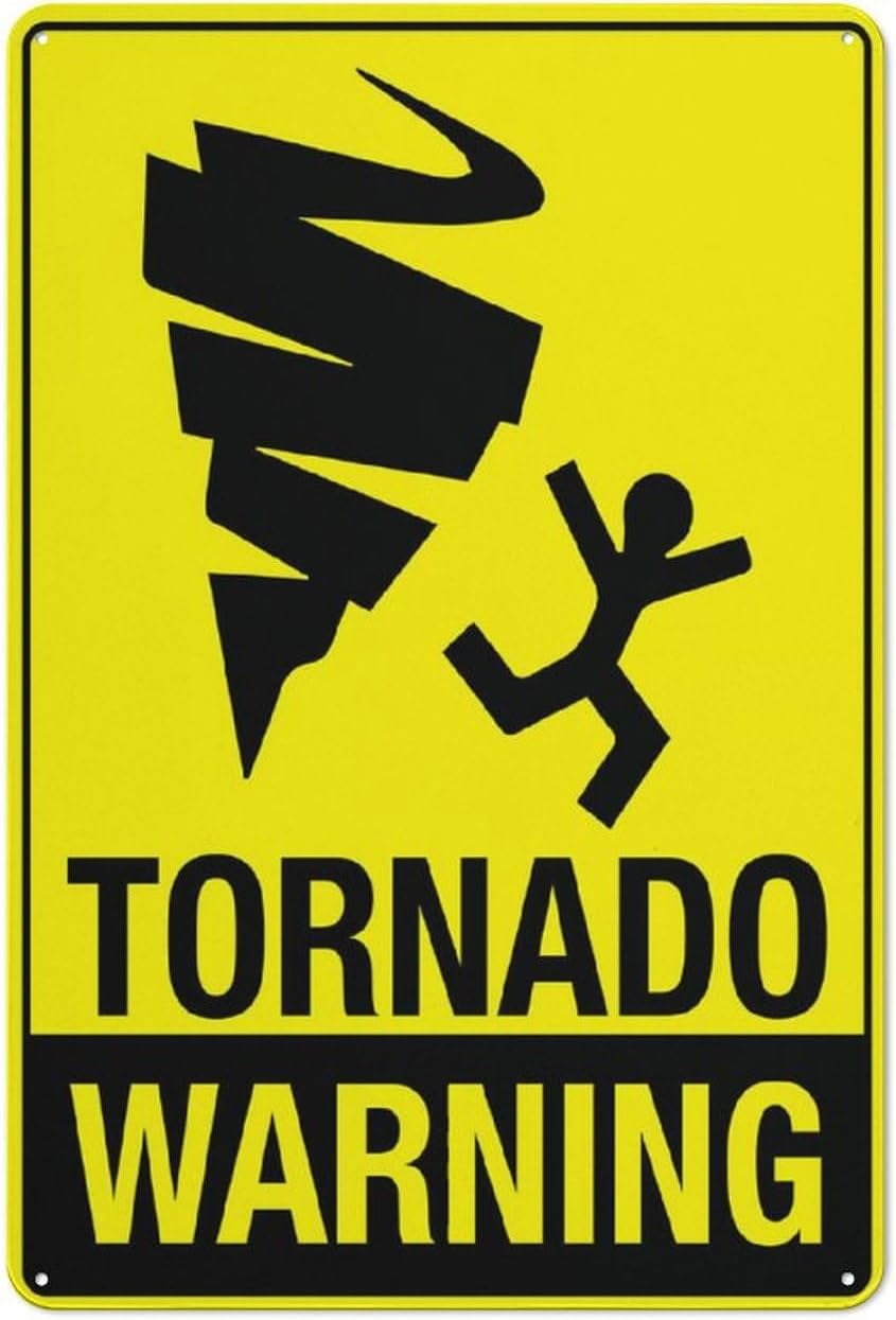 Tornado Warning Sign 12 X 8 Inches Aluminum Sign Reflective - Uv ...