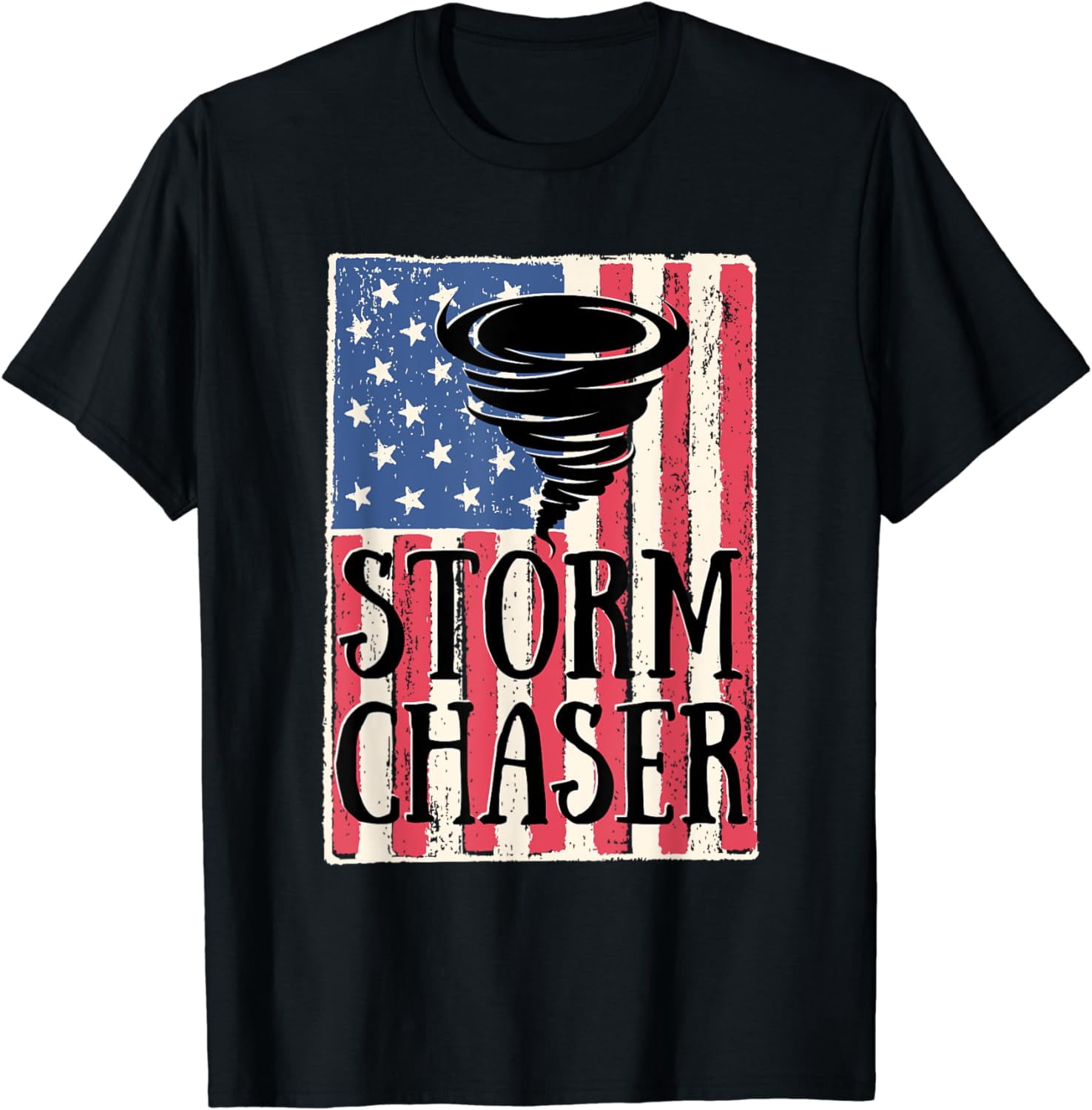 Tornado storm chaser for men gift american flag patriotic T-Shirt ...