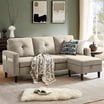 Jarenie 80" Convertible Sectional Sofa, Small L Shaped 3 Seat Couch ...