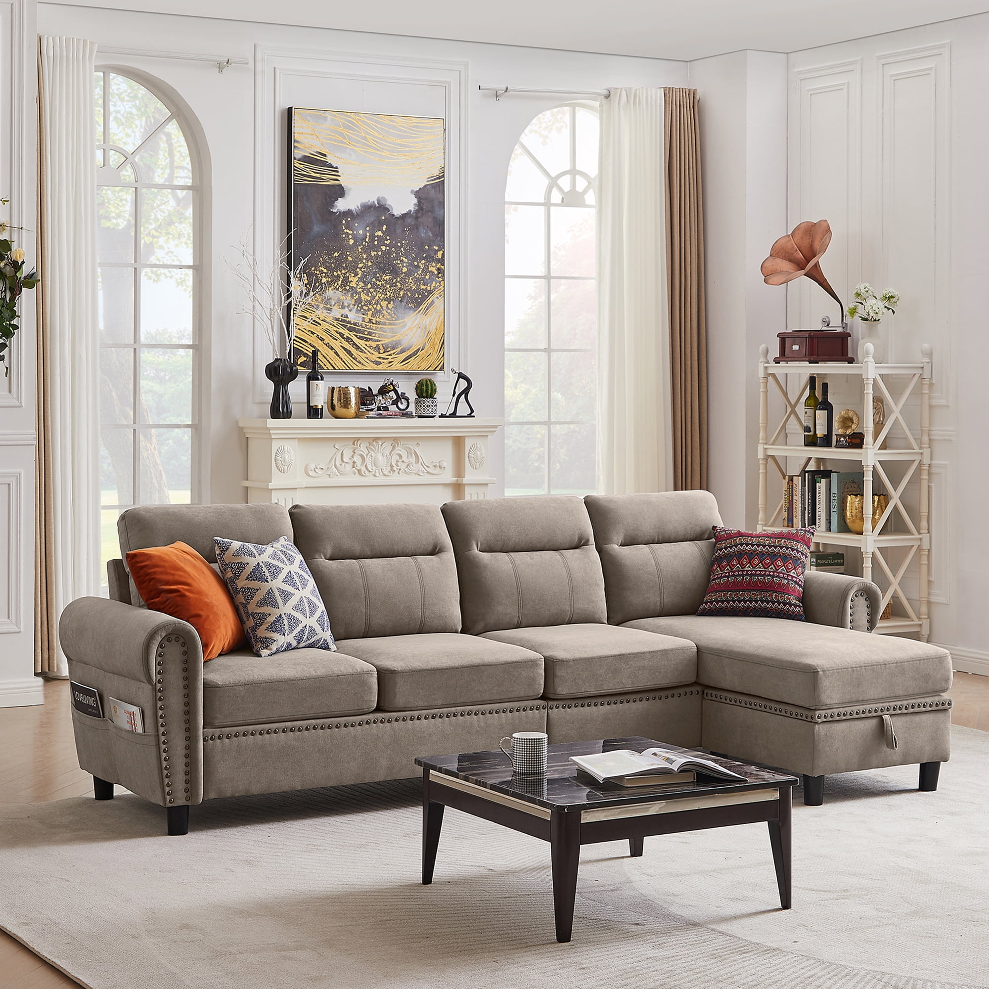 Tornama 4-Seater Combination Sofa for Small Apartment Living Room with ...